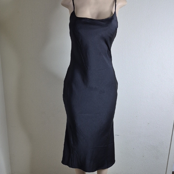 ASOS | Dresses | Asos Black Satin Slip Dress | Poshmark
